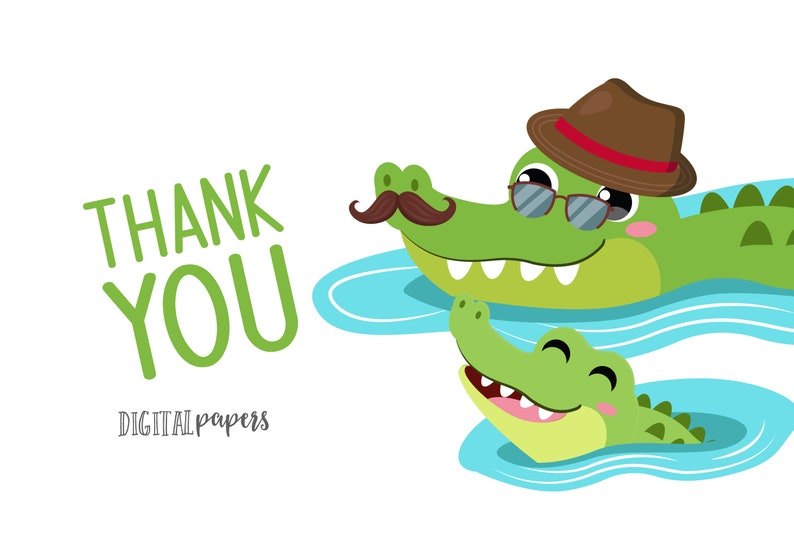 Daddy & Me Alligator Clipart Fathers Day Clipart Crocodile - Etsy