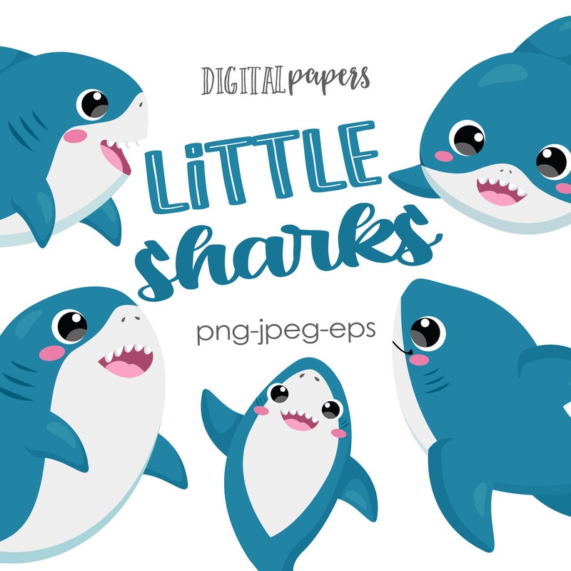 Shark Week Clipart - Etsy