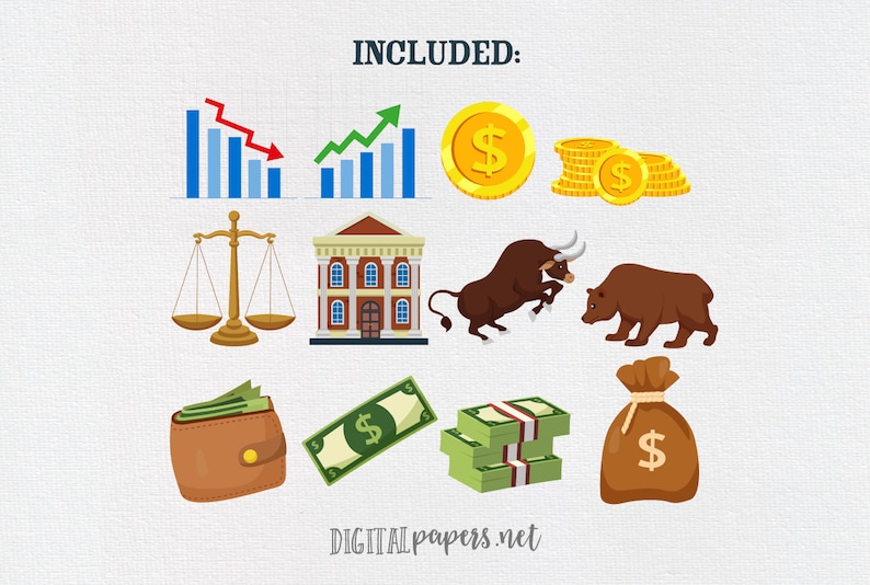 Finances Clipart Money Clip Art Investment Clipart Bill - Etsy