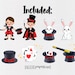 Magician Show Clipart: Magic Graphics (PNG, JPEG, EPS) - Commercial Use ...