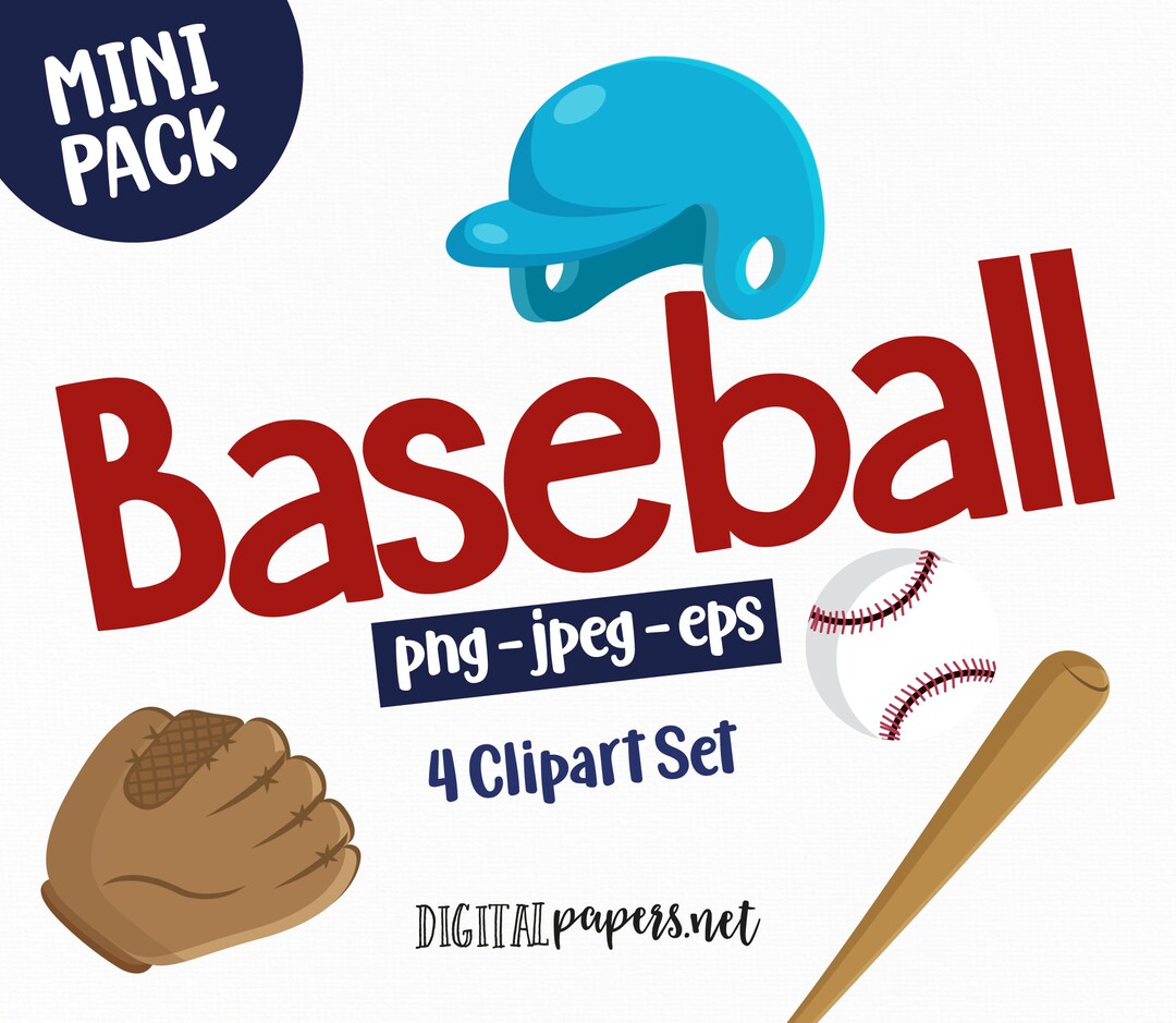 Baseball Clipart, Sports Party, Png Clipart, Eps Vector, COMMERCIAL Use ...