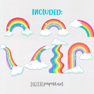 Rainbow Clipart, Colorful Rainbow, Rainbow Party, Cloud Clipart ...