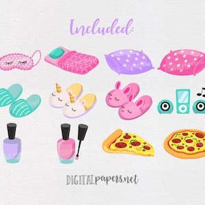 Slumber Party Clipart, Pajama Party, Sleepover Clip Art, PNG Clipart ...