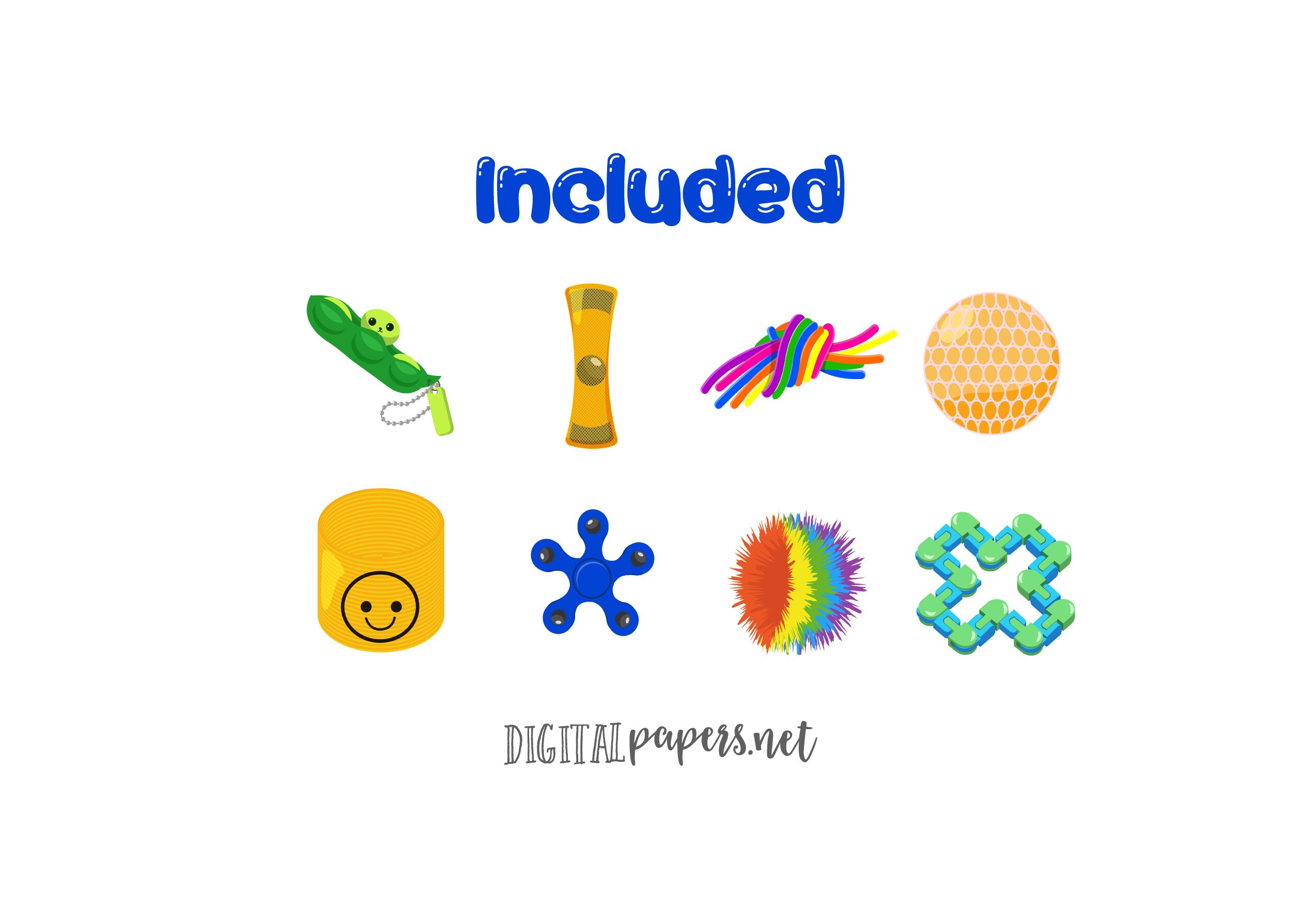 Fidget Toys Clipart: Sensory Toy Graphics (INSTANT DOWNLOAD) - Etsy
