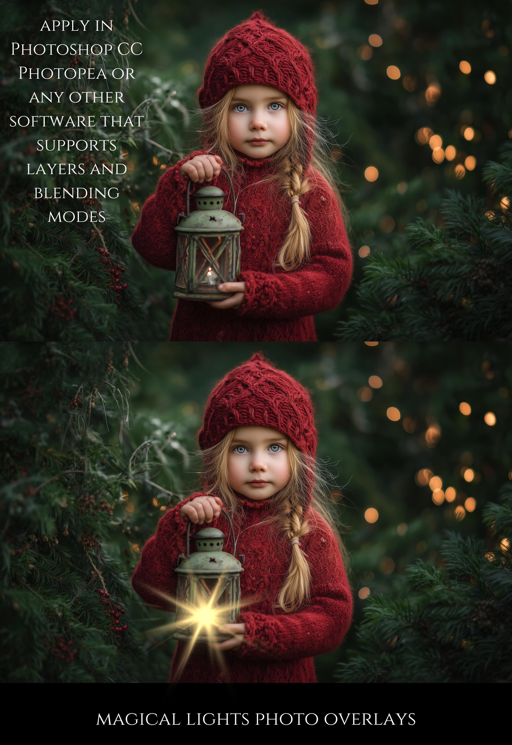 50 Magic Christmas Light Photoshop Overlays, Fairy Lights, PNG Photo ...