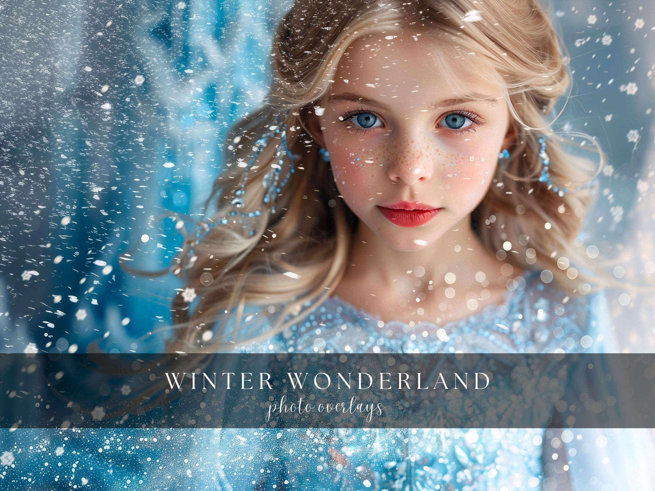 White Winter Wonderland Snow Bokeh Glitter Photoshop Overlay Effect for ...