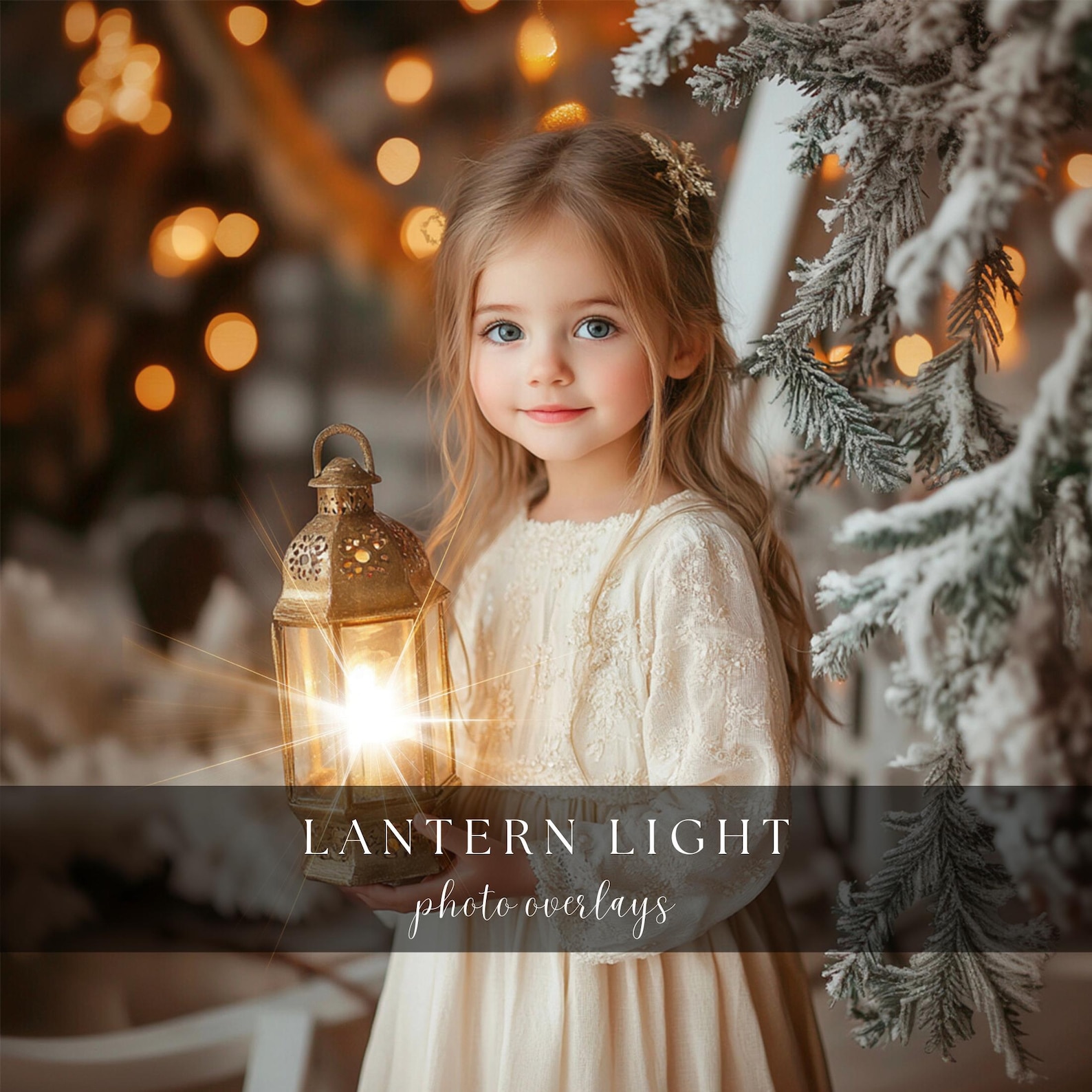Lantern Light Christmas Photo Overlays Photoshop Effect, Photography ...
