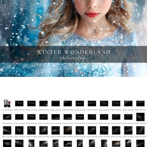 White Winter Wonderland Snow Bokeh Glitter Photoshop Overlay Effect for Composite Photography ...