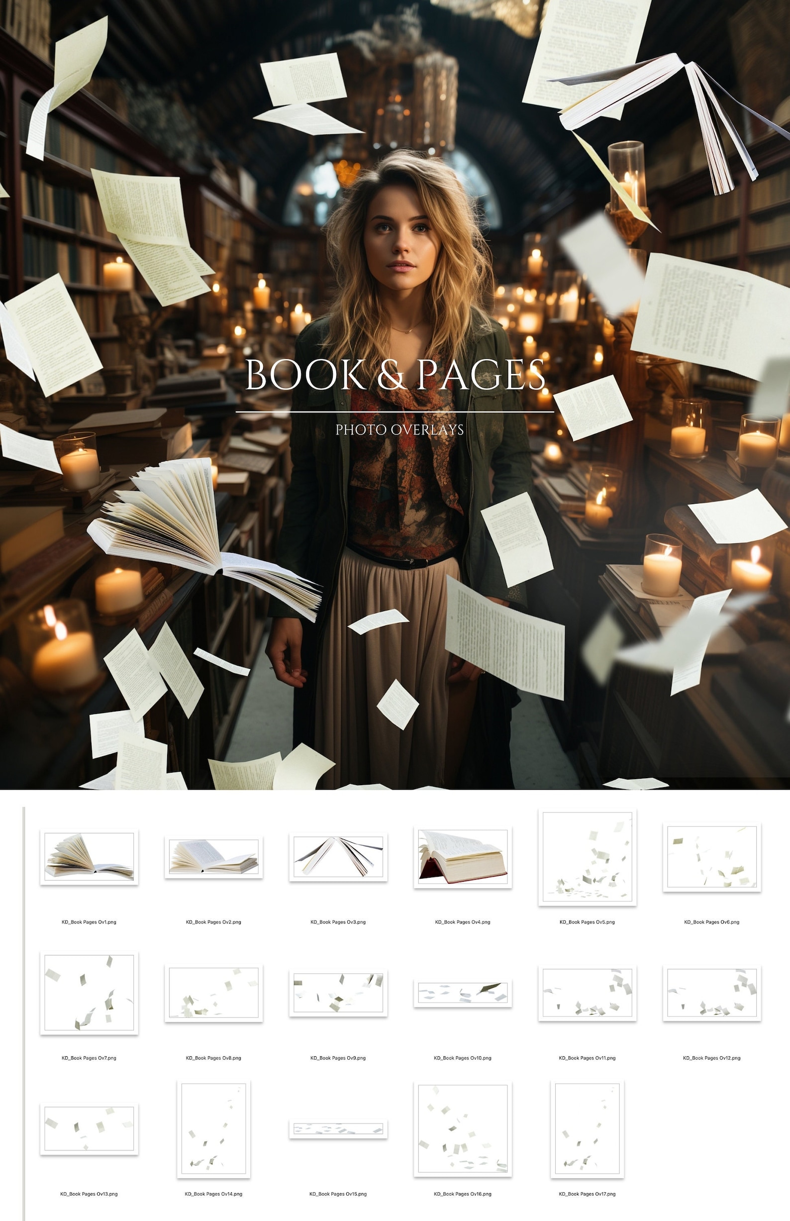 Flying Book Pages PNG Overlay | Vintage Open Book Photo Overlay for ...