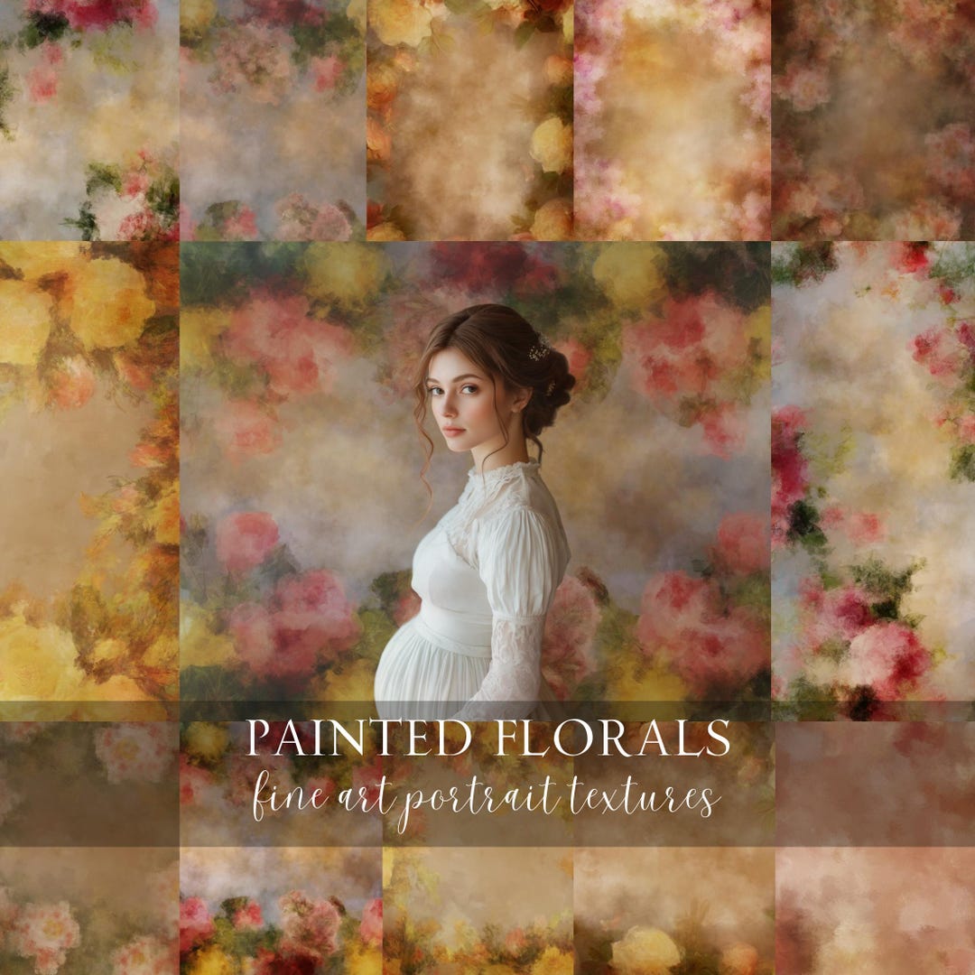Floral Texture Photography Overlays: Fine Art Portrait Backgrounds ...