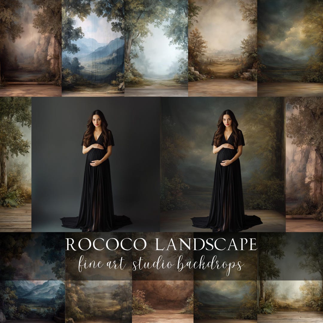 Rococo Earthy Landscape Fine Art Texture Backgrounds, Studio Backdrop ...