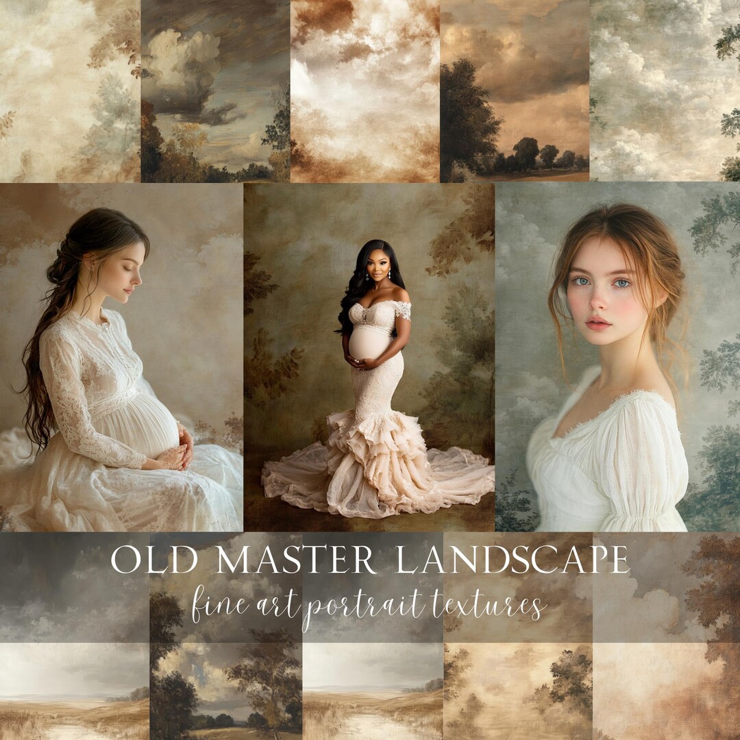 Old Master Landscape Textures: Fine Art Portrait Photoshop Overlays ...