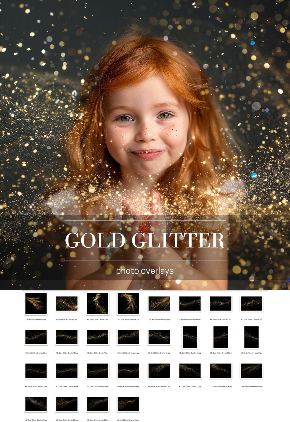 Gold Glitter Photo Overlays Photoshop Effect for Composite Photography ...