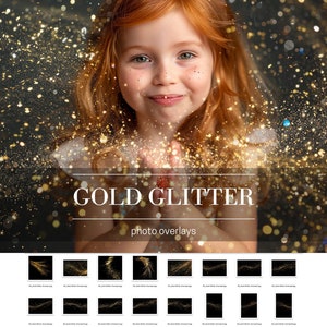Gold Glitter Photo Overlays Photoshop Effect for Composite Photography ...