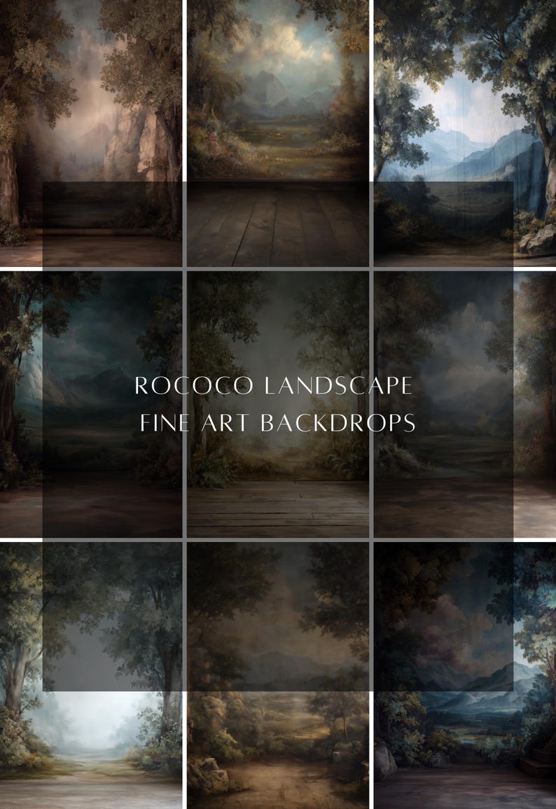 Rococo Earthy Landscape Fine Art Texture Backgrounds, Studio Backdrop ...