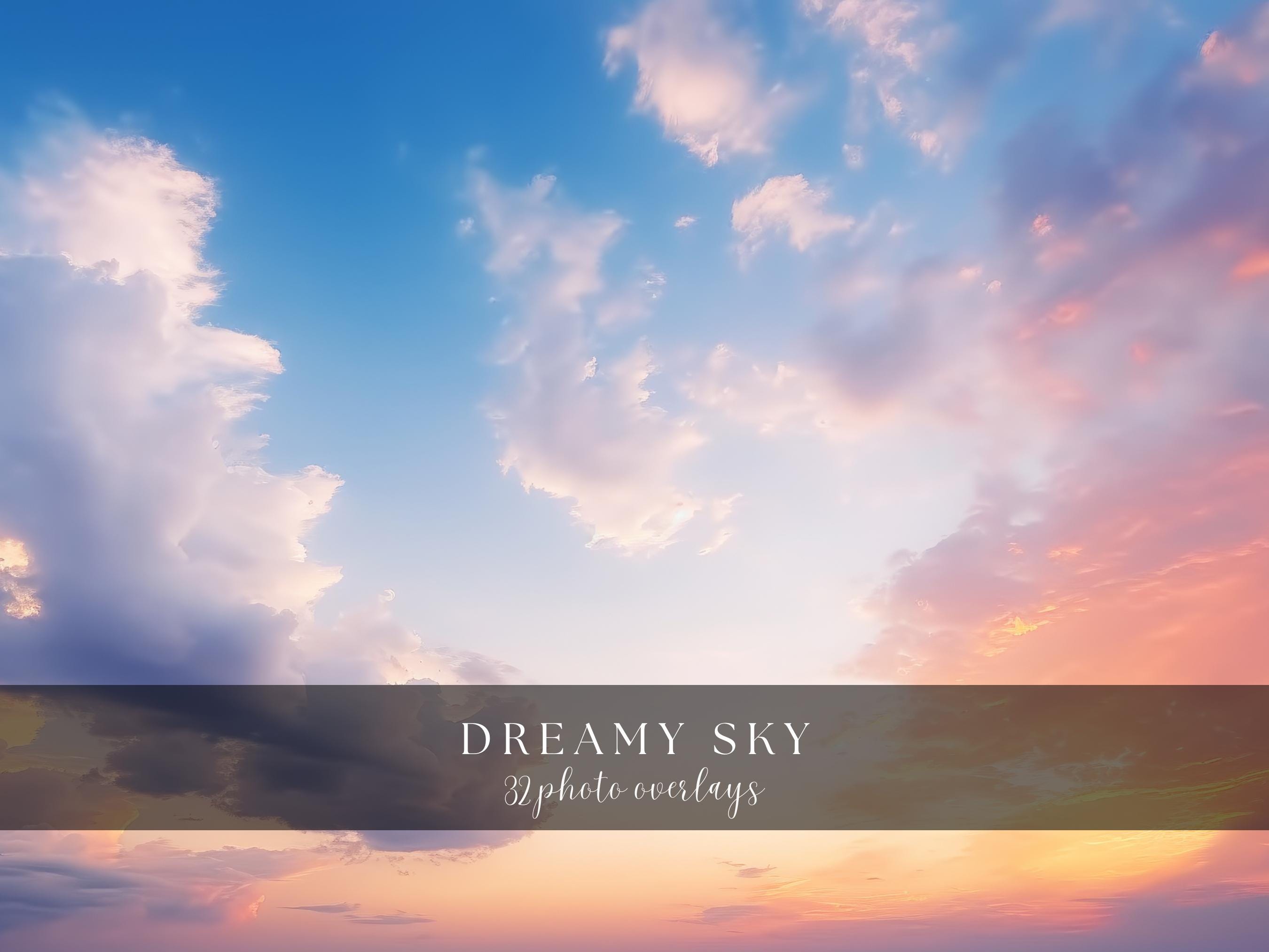 Dreamy Sky Photoshop Overlays for Composite Photography, Sky ...