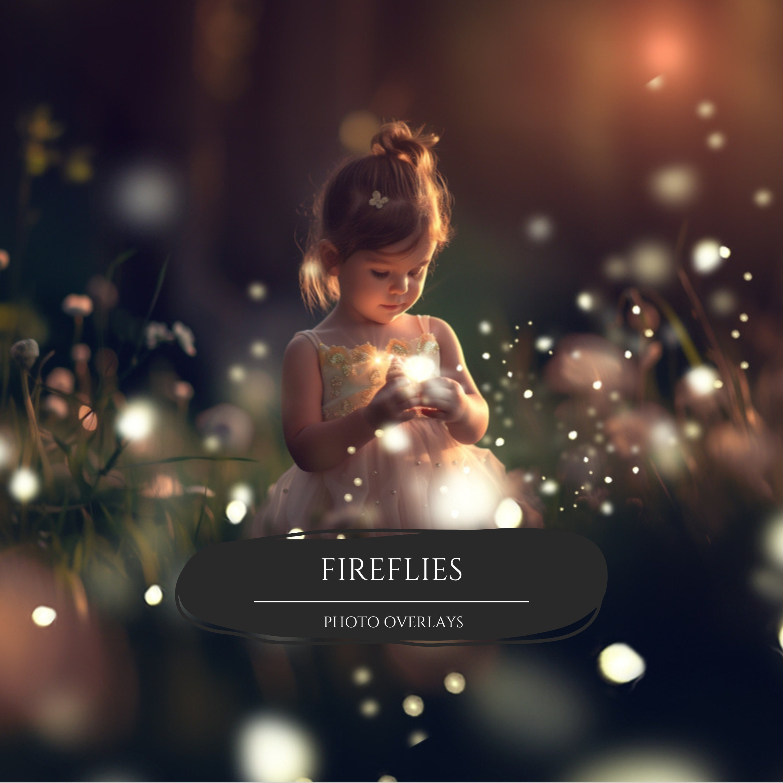 Magical Fireflies Photo Light Effect Photoshop Overlays for Composite ...