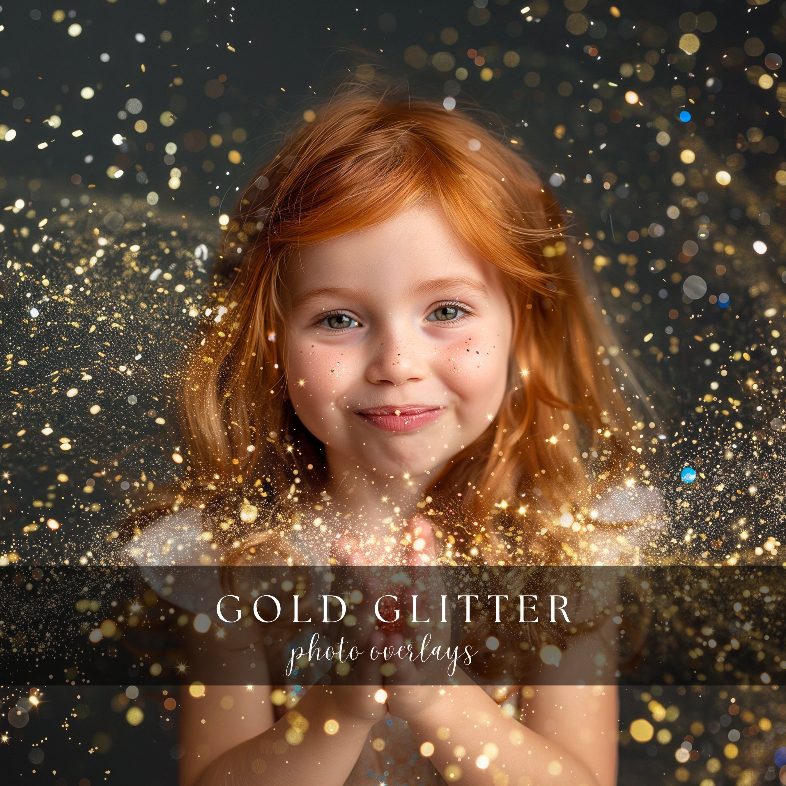 Gold Glitter Photo Overlays Photoshop Effect for Composite Photography ...