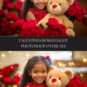 Valentine Heart Bokeh Light Photoshop Photo Effect Overlays for ...