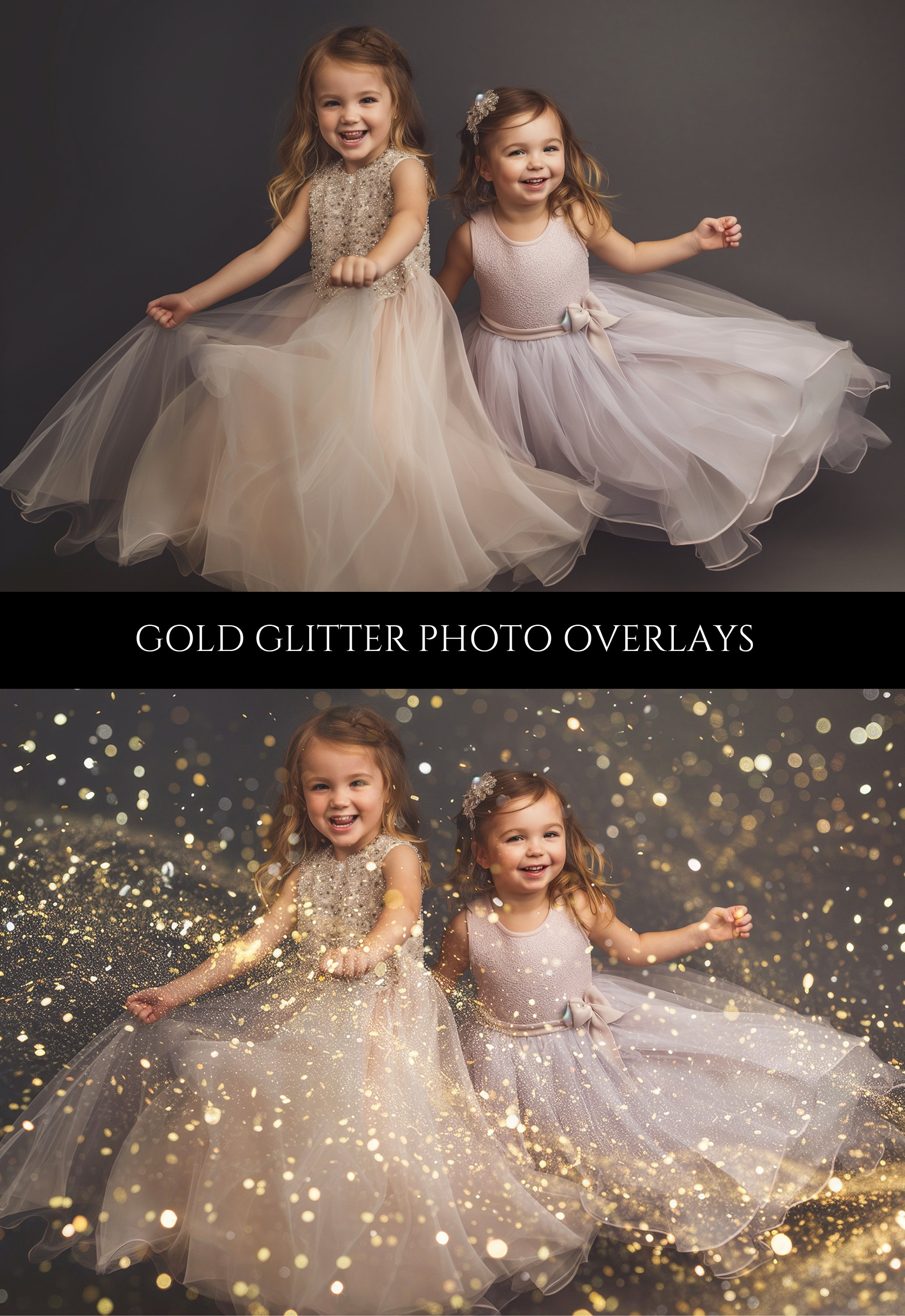 Gold Glitter Photo Overlays Photoshop Effect for Composite Photography ...