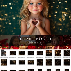 Valentine Heart Bokeh Light Photoshop Photo Effect Overlays for ...