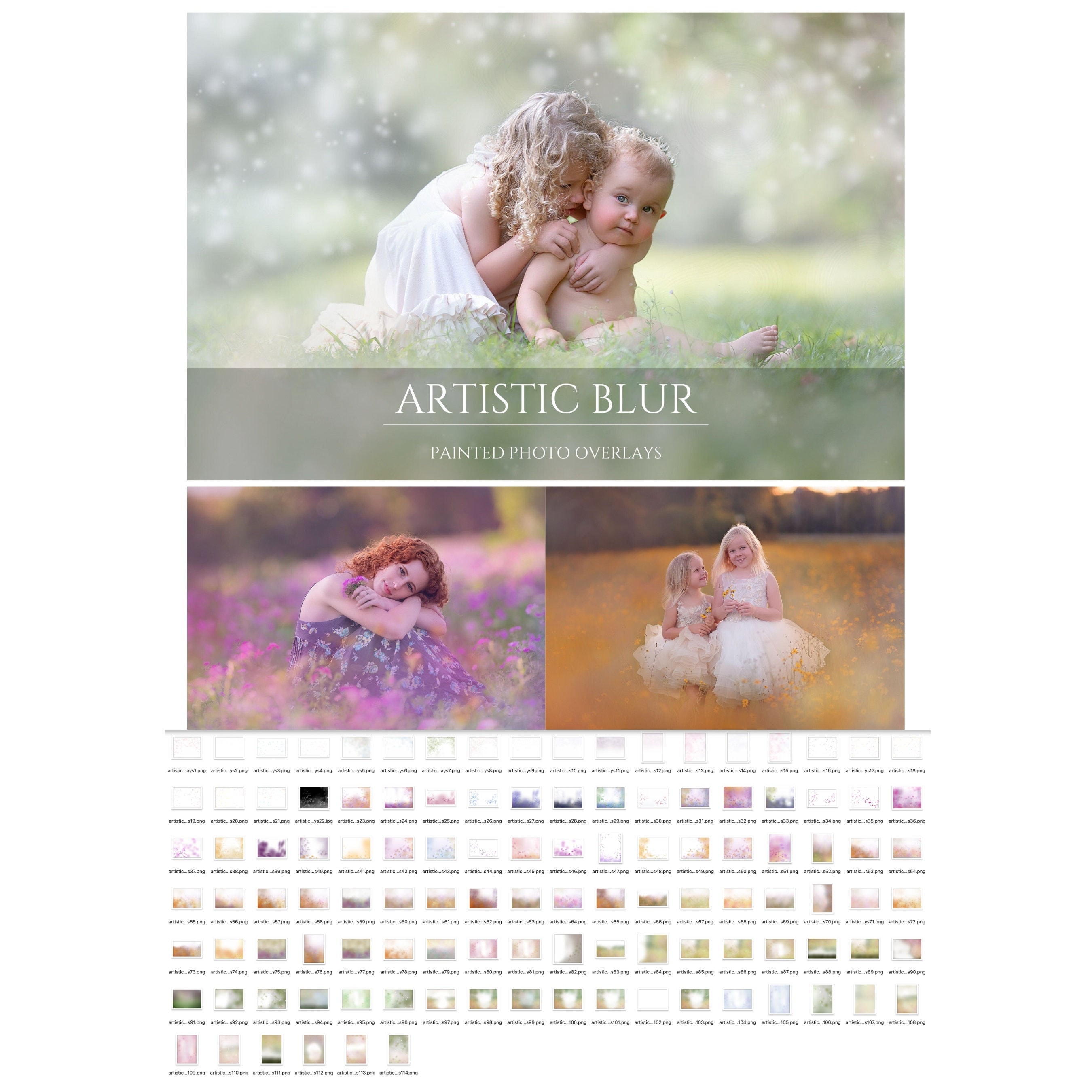 100+ Artistic Blur Photo Overlays Bundle, Photoshop Overlays, Photo ...
