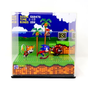 Sonic the Hedgehog Cube Diorama Deluxe Size 15cm X 5cm Game Cube ...