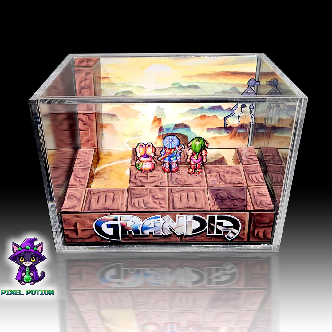 GRANDIA Cube Diorama Rectangle Deluxe Size 16.5cm X 10cm X 9.5cm Game ...