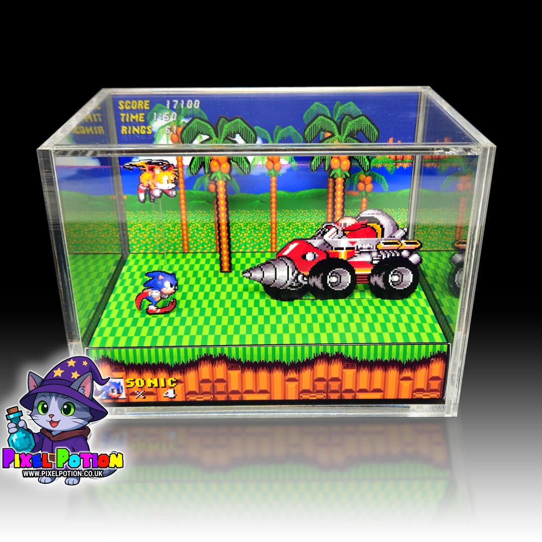 Sonic the Hedgehog 2 Cube Diorama - Rectangle Deluxe Size - 16.5cm X ...