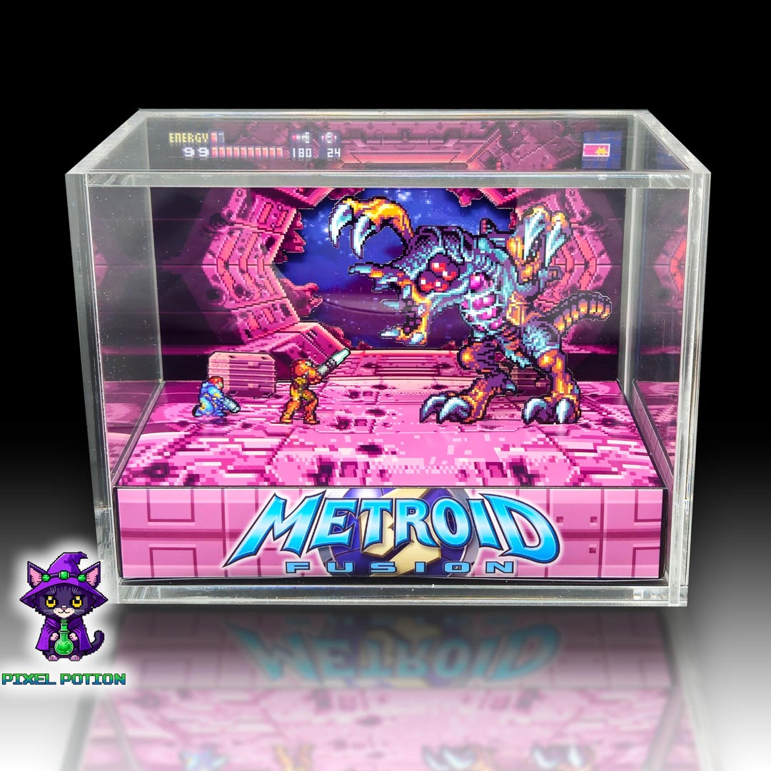 METROID FUSION Cube Diorama - Rectangle Deluxe Size - 16.5cm X 10cm X 9 ...