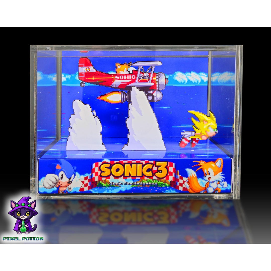 Sonic the Hedgehog 3 Cube Diorama - Rectangle Deluxe Size - 16.5cm X ...