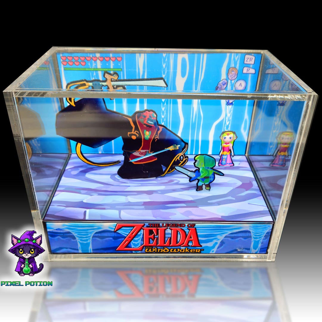 ZELDA: the Wind Waker Cube Diorama - Rectangle Deluxe Size - 16.5cm X ...