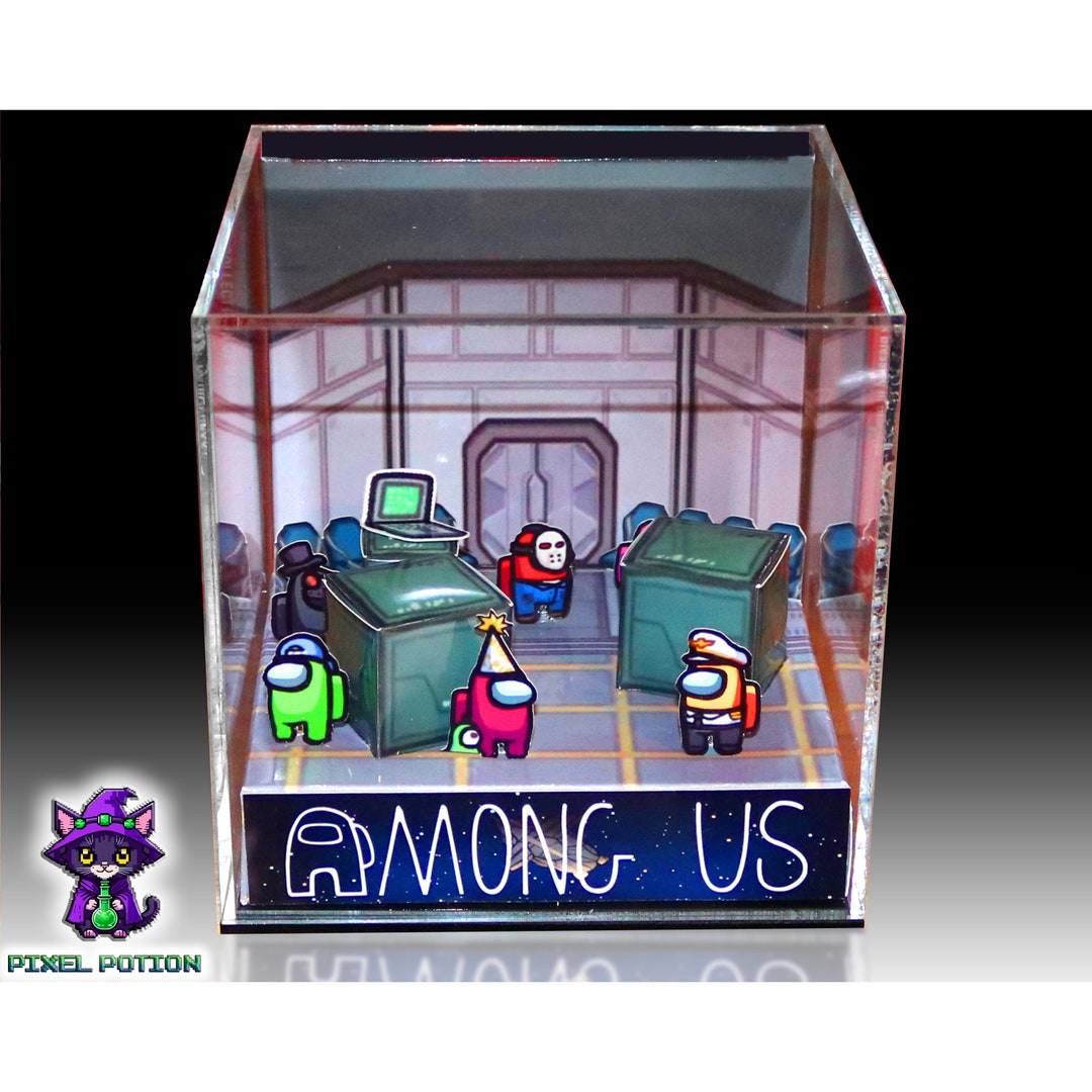 AMONG US Cube Diorama Deluxe Size 15cm X 5cm Game Cube Display - Etsy