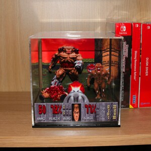DOOM Cube Diorama Deluxe Size 15cm X 5cm Game Cube Display - Etsy UK