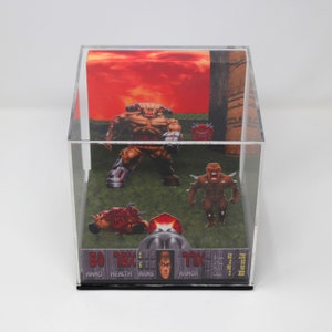DOOM Cube Diorama Deluxe Size 15cm X 5cm Game Cube Display - Etsy UK