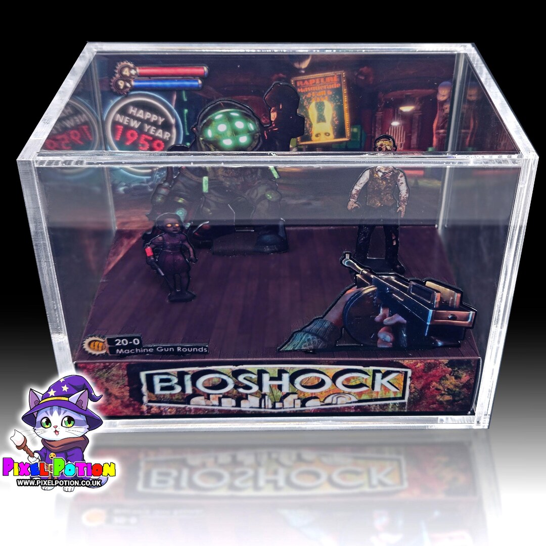 BIOSHOCK Cube Diorama Rectangle Deluxe Size 16.5cm X 10cm X 9.5cm Game ...