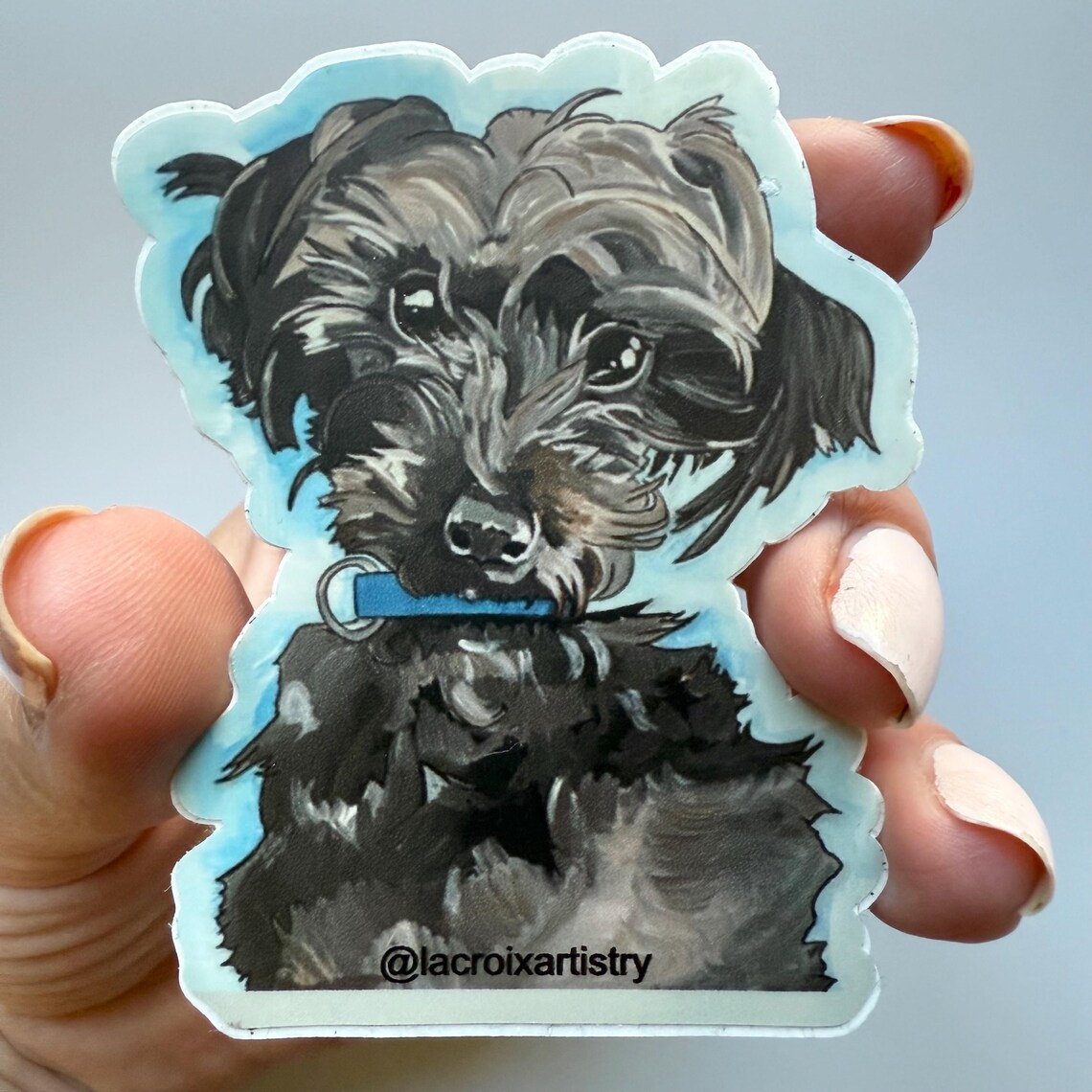 Black Dog Sticker: Waterproof Vinyl Pet Art by Lacroix - Etsy