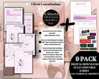 Nail Sign in Sheet - Etsy