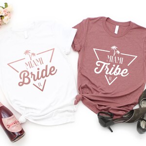 Miami Bride Tribe Shirt, Florida Crew T-shirt, Girls Travel, Matching ...