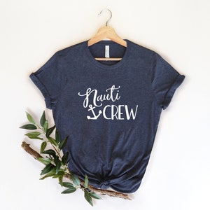 Nauti Crew T-shirt Beach Bachelorette Party Shirts Nautical - Etsy