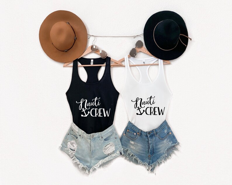 Nauti Crew T-shirt Beach Bachelorette Party Shirts Nautical - Etsy