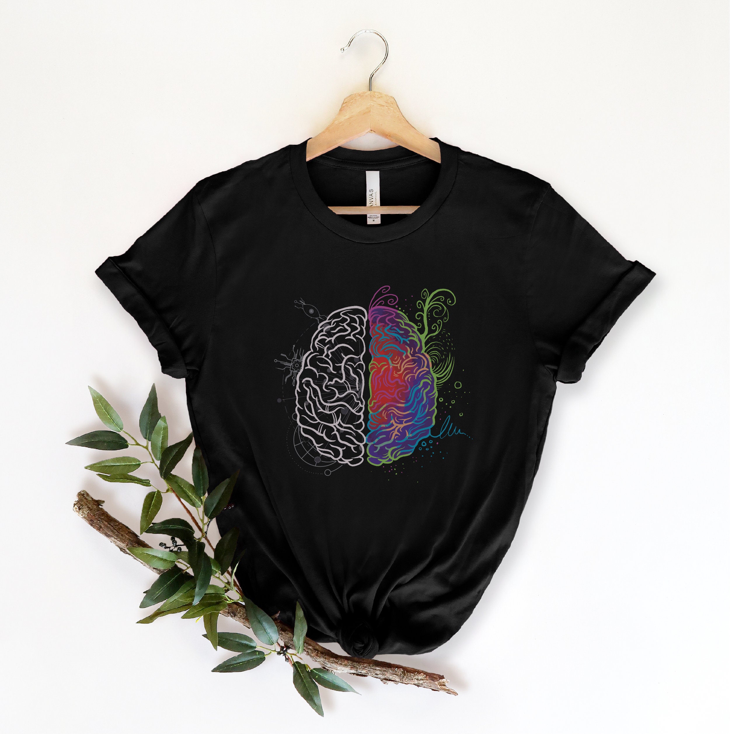 Artistic and Logical Brain T-shirt Colorful Brain Anatomy - Etsy UK