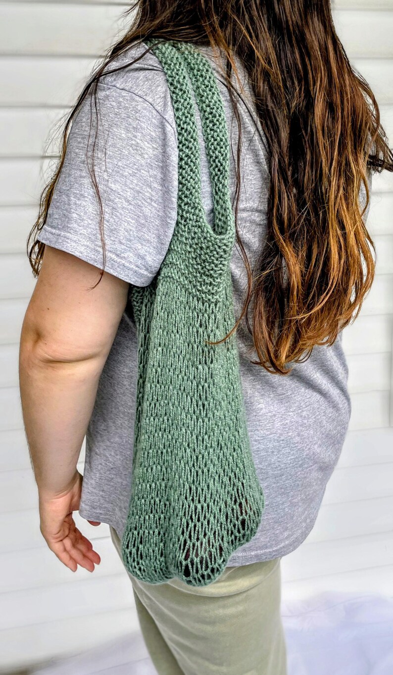 Knit Market Bag - Produce Bag - Farmers Market Bag - Tote Bag ...