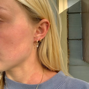 Kaitlyn Small Gold Filled Hoop Earrings Hypoallergenic Crystal Jewelry ...