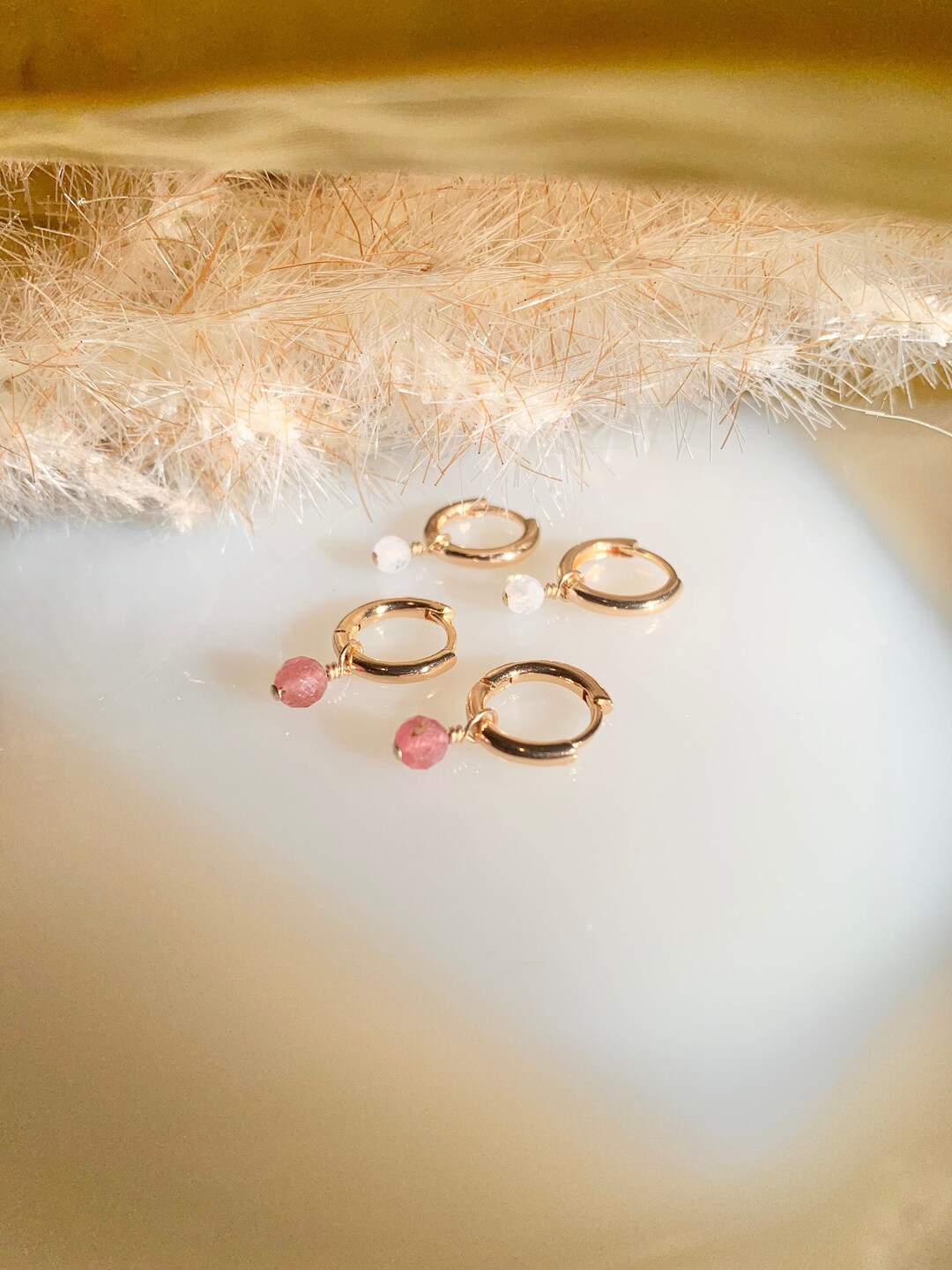 Kaitlyn Small Gold Filled Hoop Earrings Hypoallergenic Crystal Jewelry ...