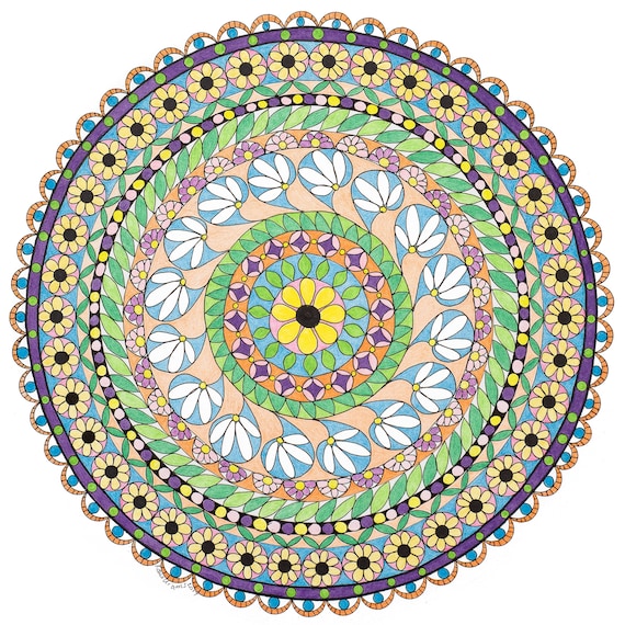 Daisy Mandala by Kdwillilamsartdesign - Etsy