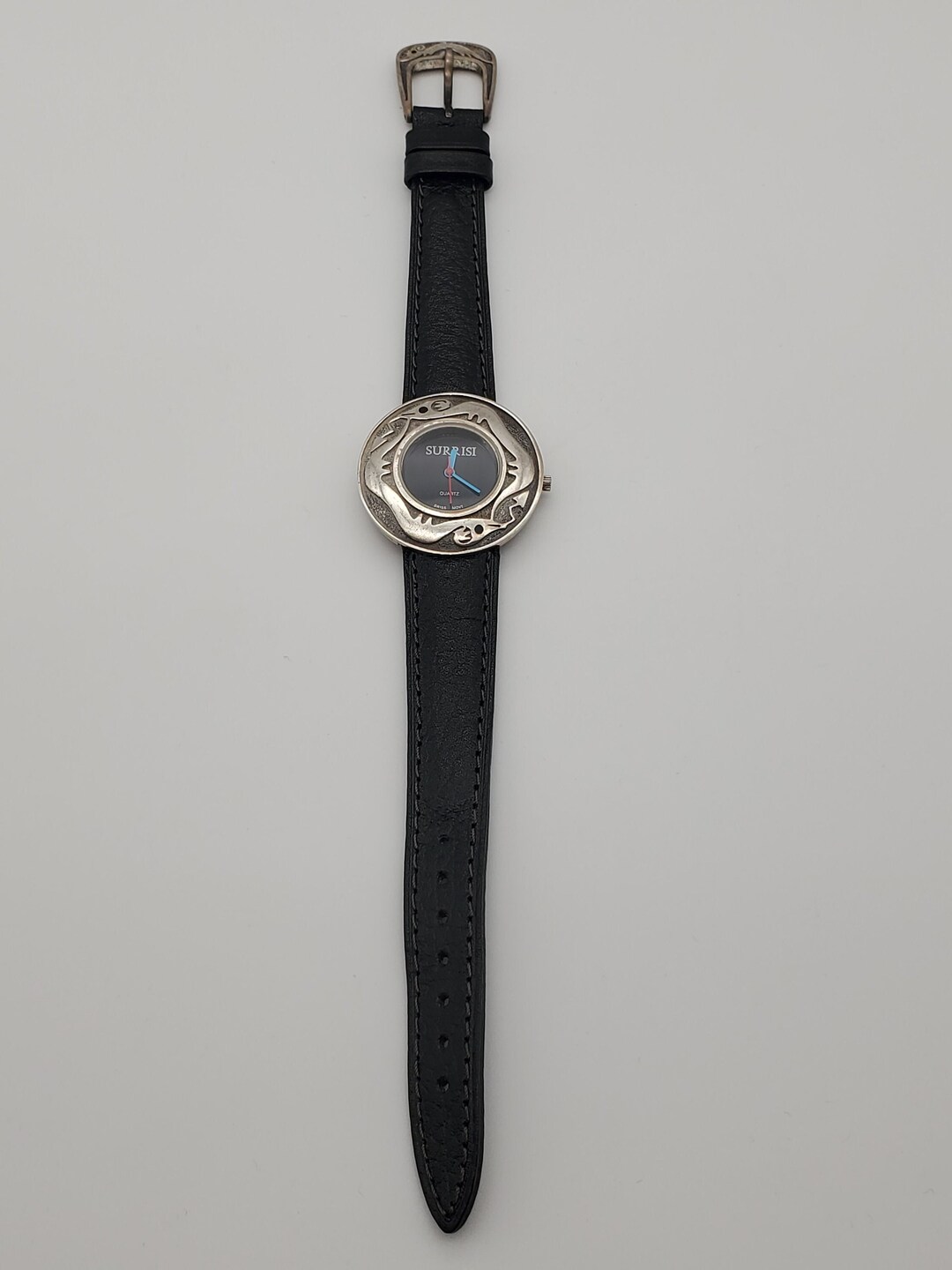 Surrisi Sterling Silver Onyx Face Santa Fe Serpent Watch - Etsy