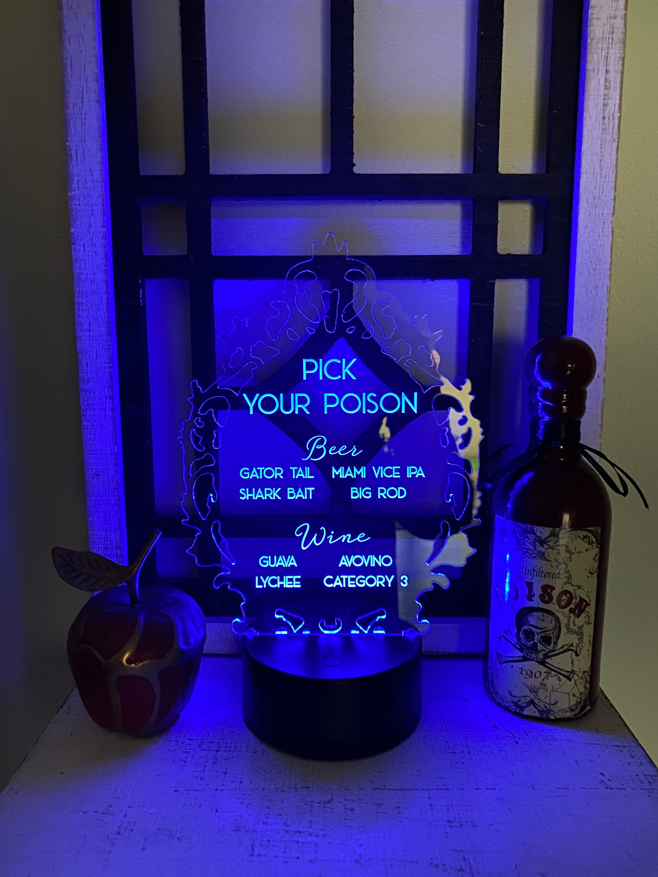 Bar Menu Lighted Sign - Etsy