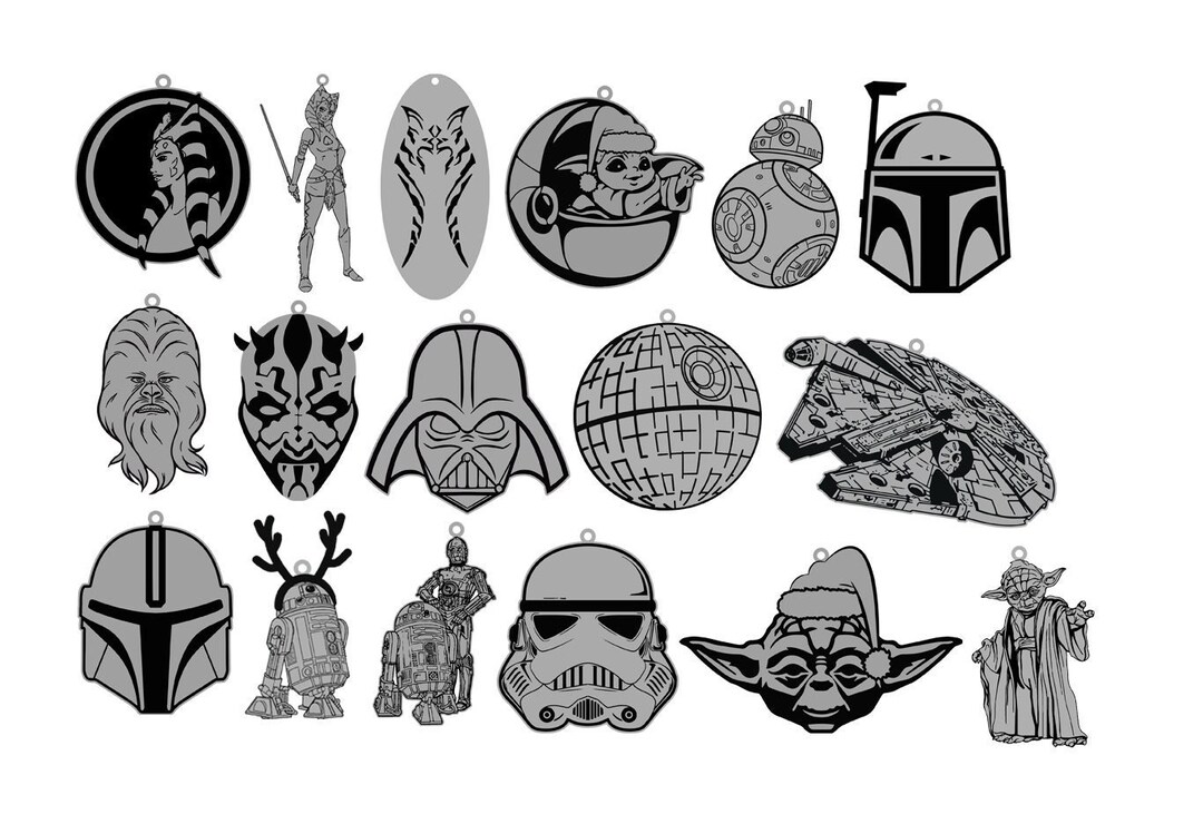 Star Wars Engraved Wooden Ornaments - Etsy