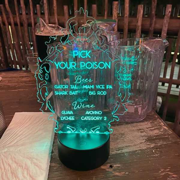 Lighted Bar Sign - Etsy